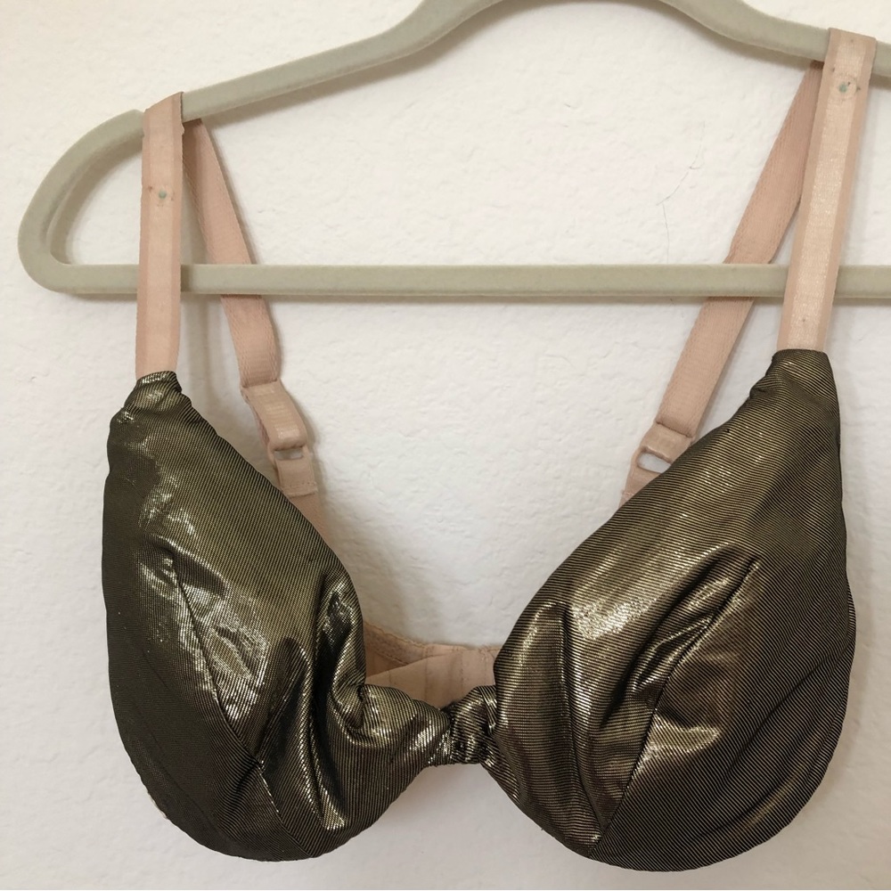 80s Vintage Metallic Gold Victoria’s Secret Bra Size … - Gem